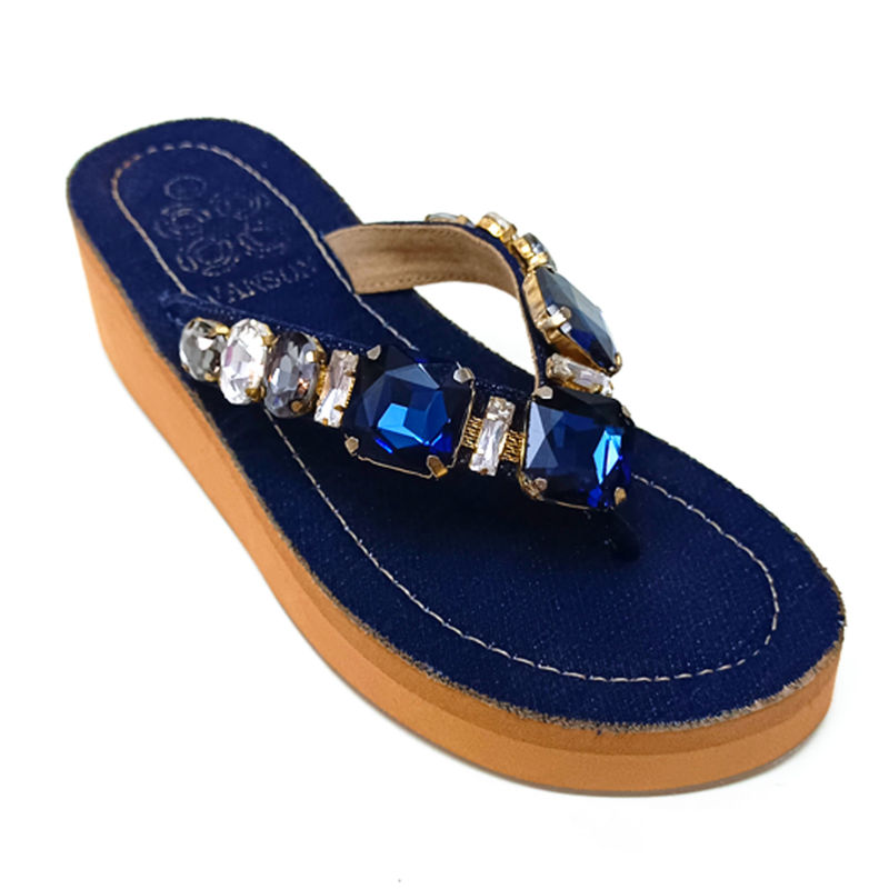 Buy VANSON Persian Chill Festive Wear Flatform Sandals Blue Online