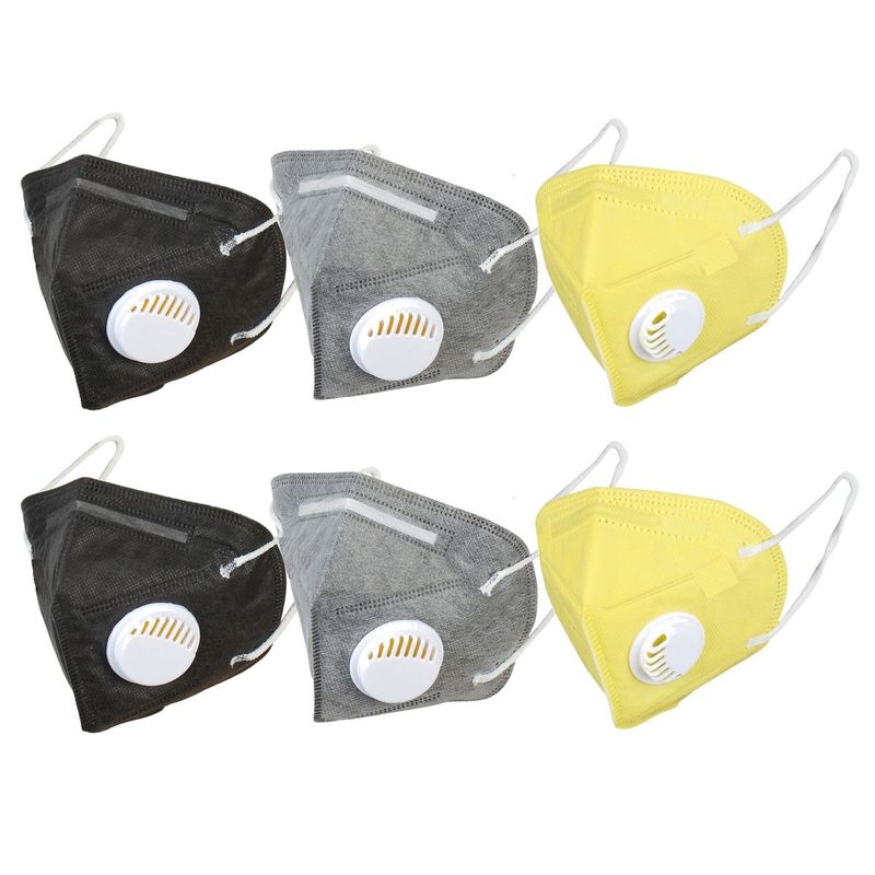 Buy OOMPH Pack Of 6 Kn95/n95 Anti-pollution Reusable 5 Layer Mask Color ...