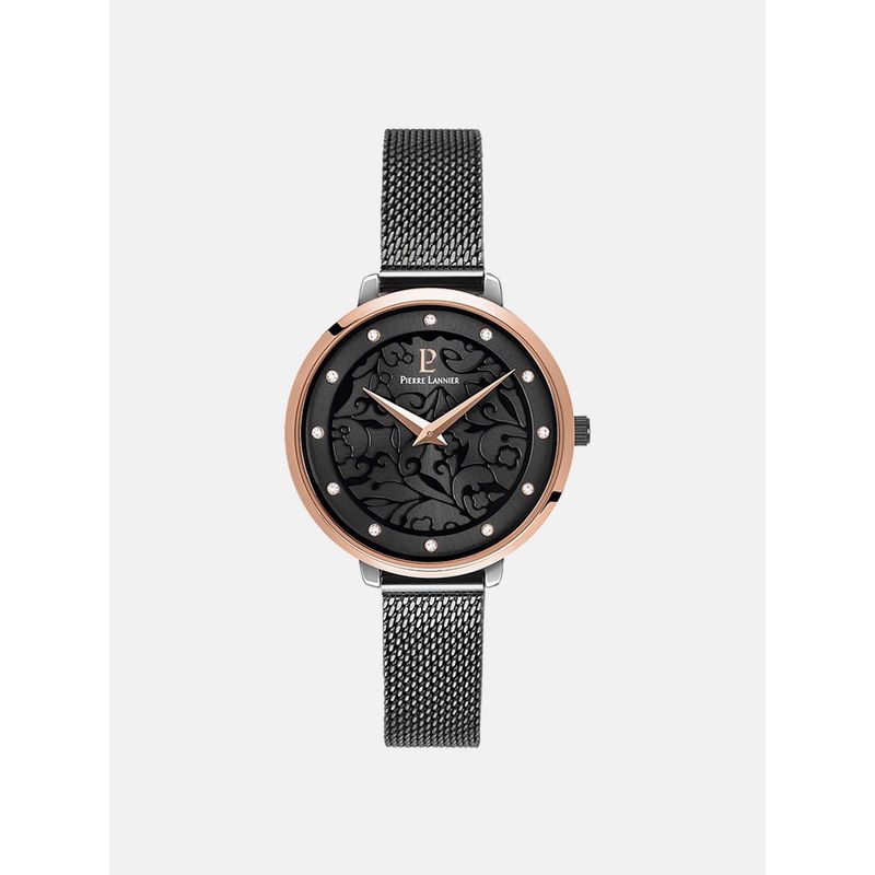 Buy Pierre Lannier Eolia Women Quartz Black Dial Analog Stainless Steel ...