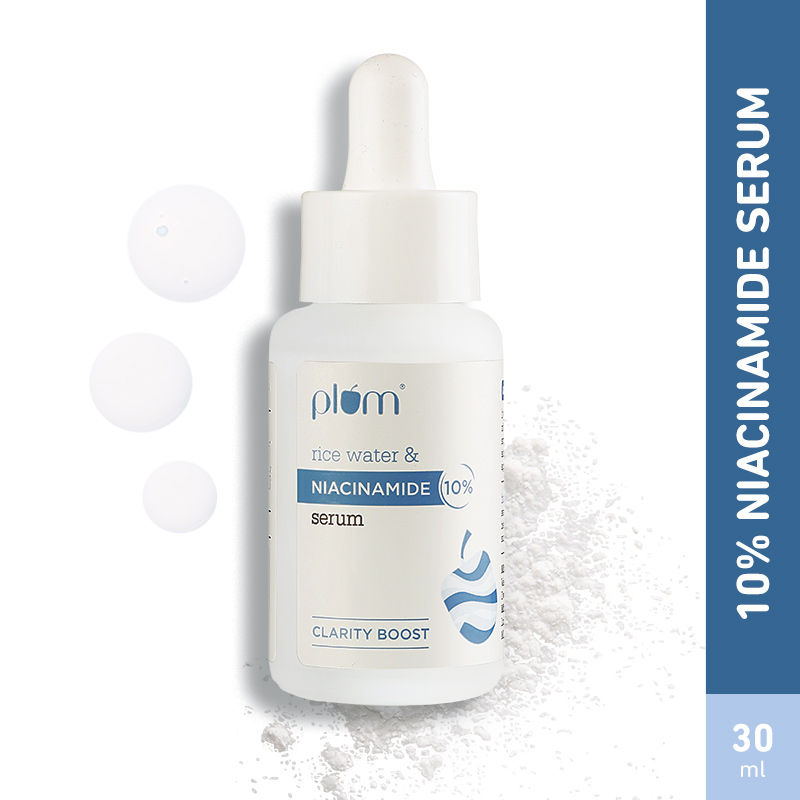 Plum 10% Niacinamide Face Serum With Rice Water For Clear & Bright Skin ...
