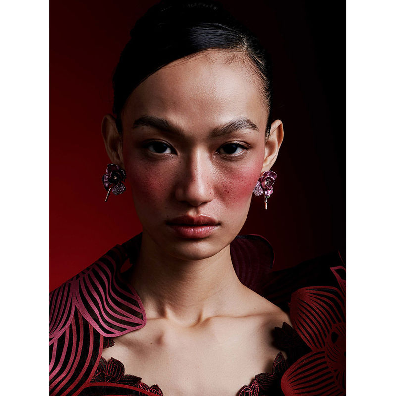 Buy MISS JO Pink Dewy Decadence Stud Earrings Online