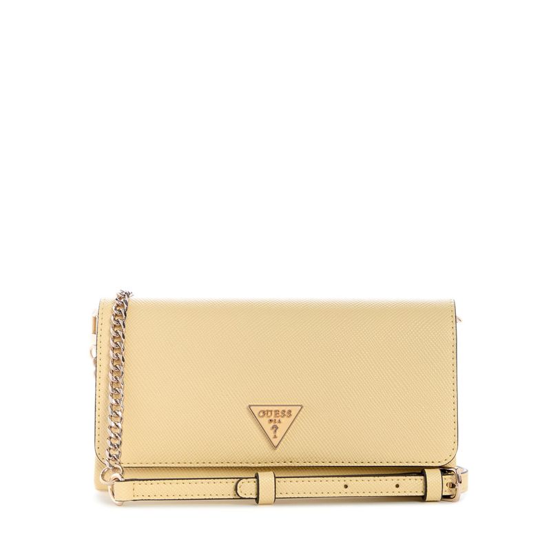 Buy Guess Yellow Solid Magnetic Snap Crossbody Bag Online