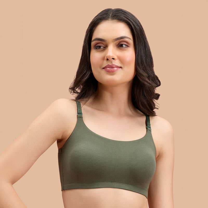 Buy Nykd by Nykaa Easy Breezy Slip On Bra - NYB165 - Green Online