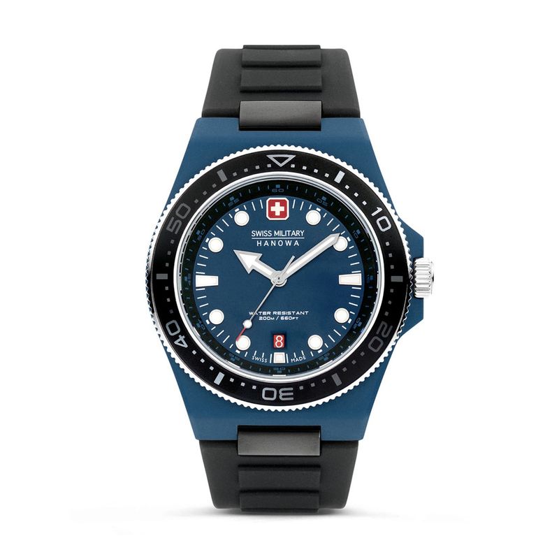 Buy Swiss Military Hanowa SMWGN0001184 - Ocean Pioneer Swiss Made Blue ...