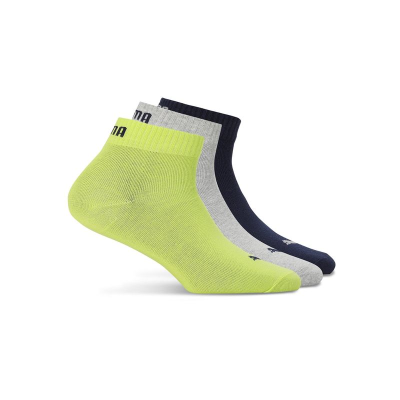 Buy Puma Quarter Plain Unisex Multi-Color Socks (Pack of 3) Online