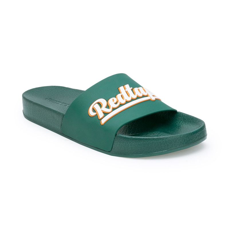 Buy Red Tape Men Printed Green Sliders Online