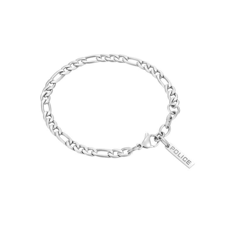 Buy Police Humble Shiny Figaro Chain Stainless Steel Bracelet For Men ...