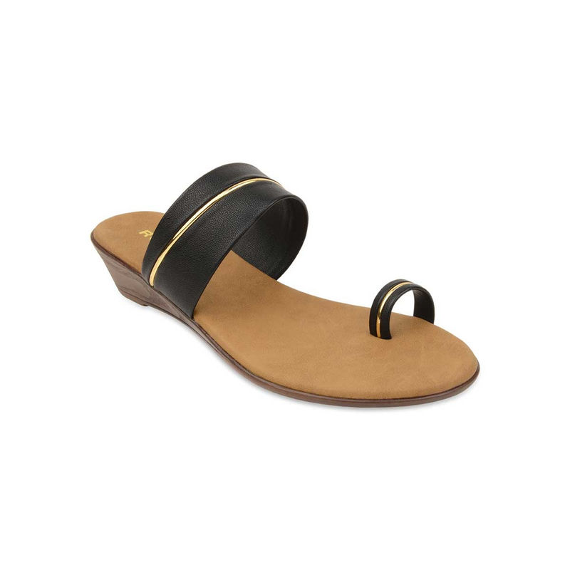 ROCIA By Regal Black Women Solid One Toe Small Sandals: Buy ROCIA By ...