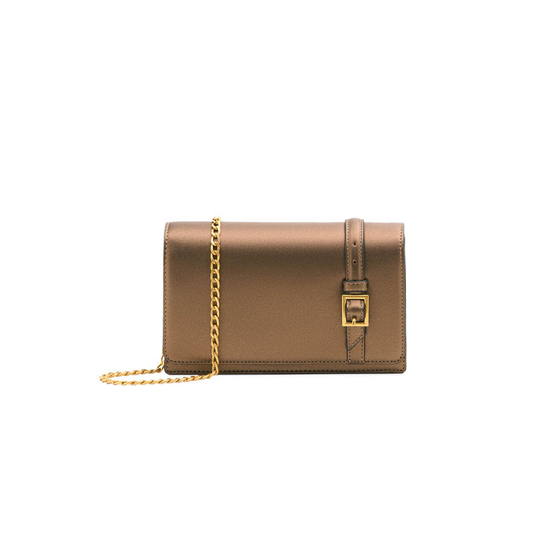 Buy MIRAGGIO Copper Hazel Solid Clutch with Detachable Chain (S) Online