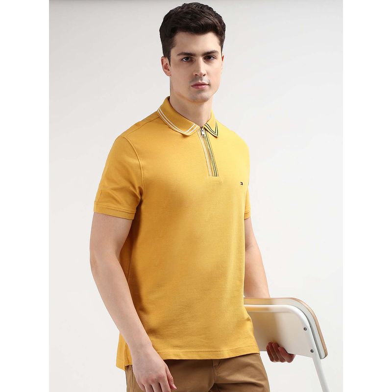 Buy Tommy Hilfiger Yellow Zip Placket Tipping Reg Po Online