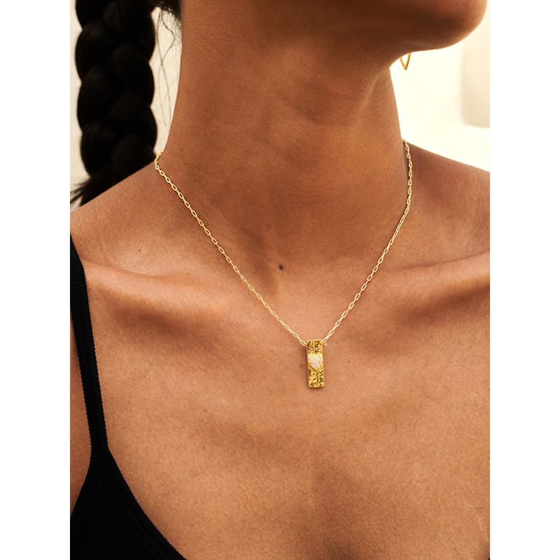 Buy Perfectly Average Studded Heart Necklace | 18K Gold Plated ...