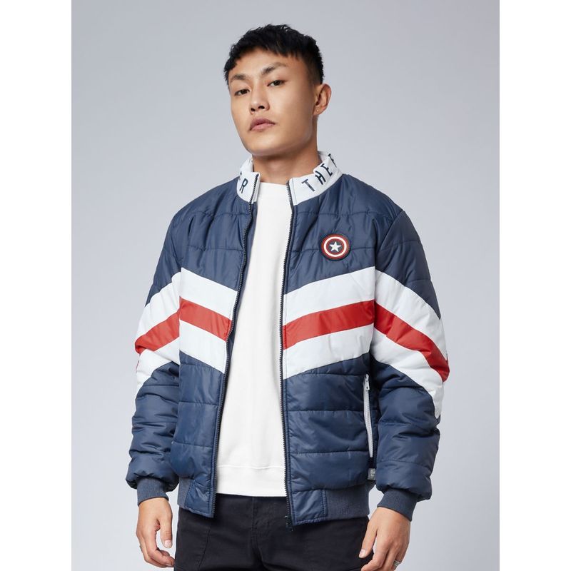 Buy The Souled Store Captain America - Blue & Red Polyester Men Puffer ...