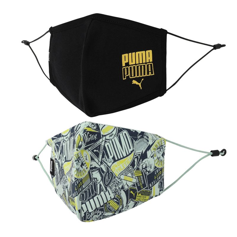 Buy Puma Black and Green Pack of 2 Face Mask Ii Online