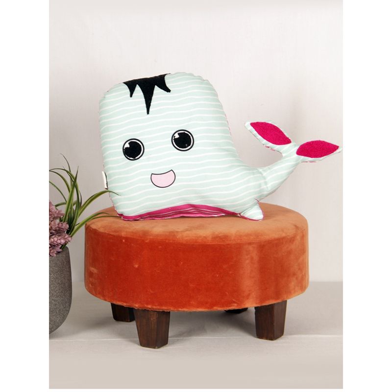 Sivya by Home Micro Filled Hairy Fish Shaped Cushion for kids 18x13 ...
