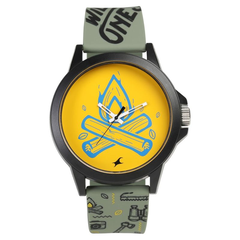 Buy Fastrack 38024PP39 Yellow Dial Analog Watch for Unisex Online