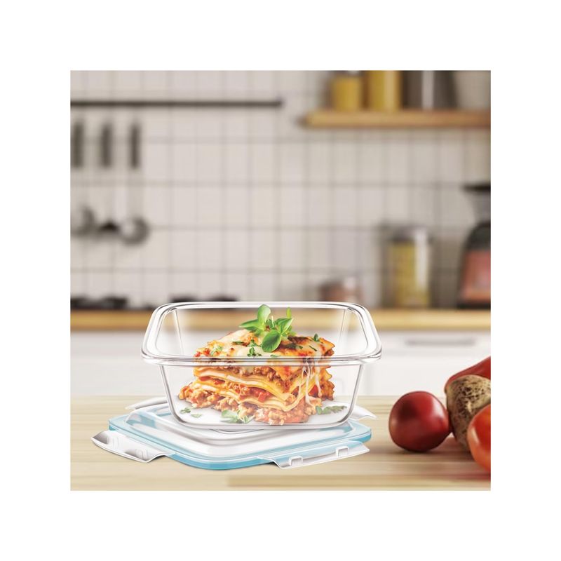 Buy Signoraware Clear Glass Lock N Store Glass Square Container with ...