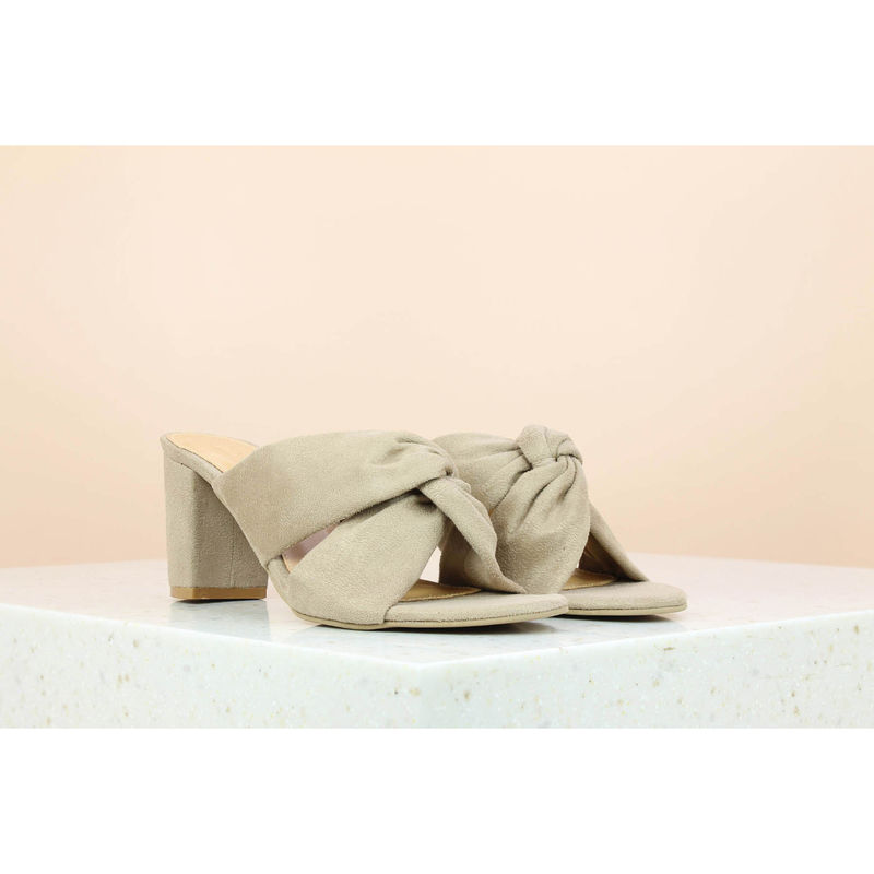 Buy Inc.5 High Heel Casual Beige Mules Online