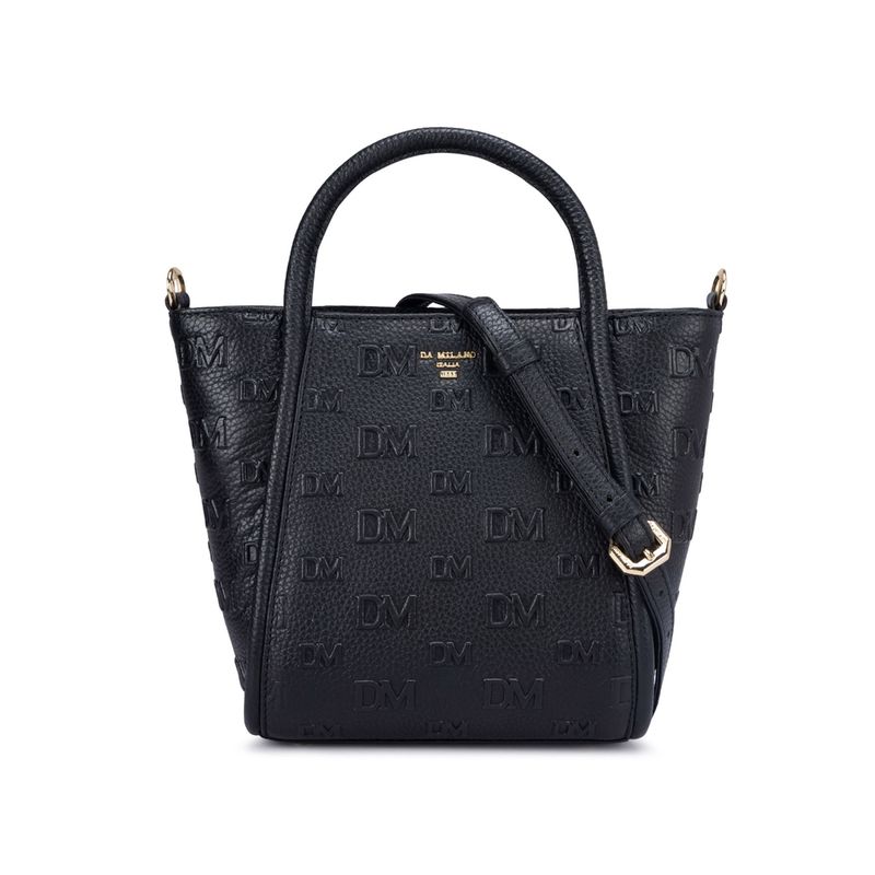 Buy Da Milano Genuine Leather Black Satchel Bag Online