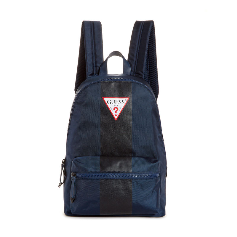 Buy Guess Navy Blue Solid Central Backpack Online