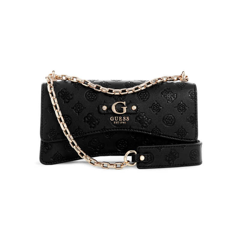 Buy Guess Black Self Design Gerty Convertible Sling Bag Online