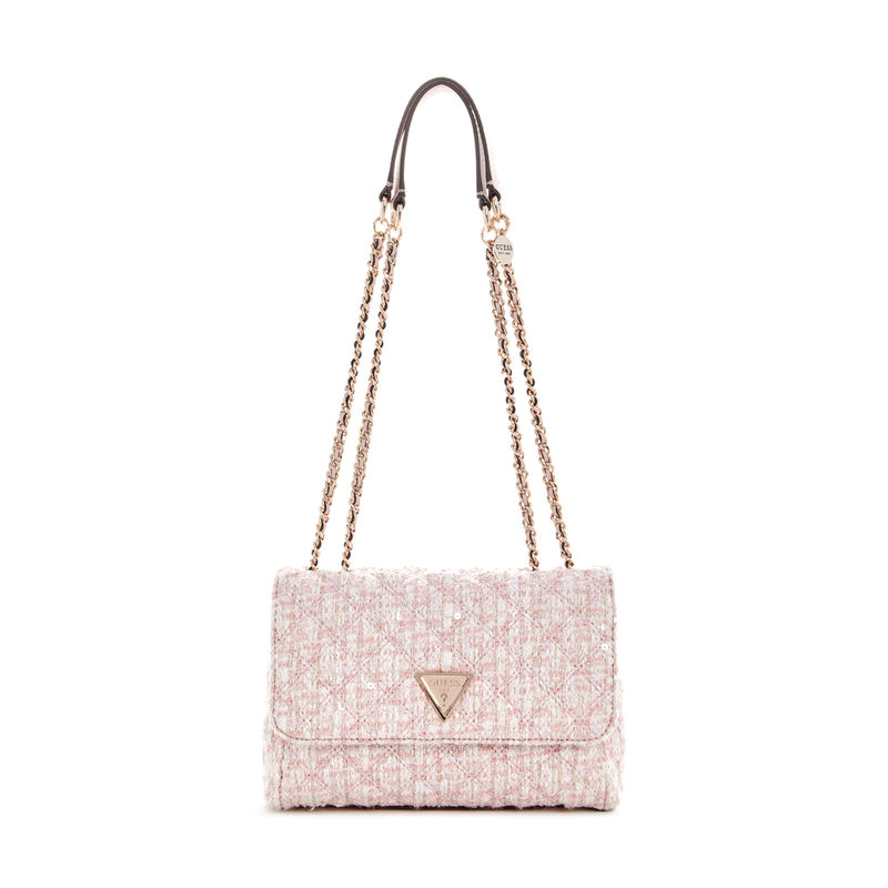 Buy Guess Peony Pink Embellished Multi Quilted Giully Sling Bag Online