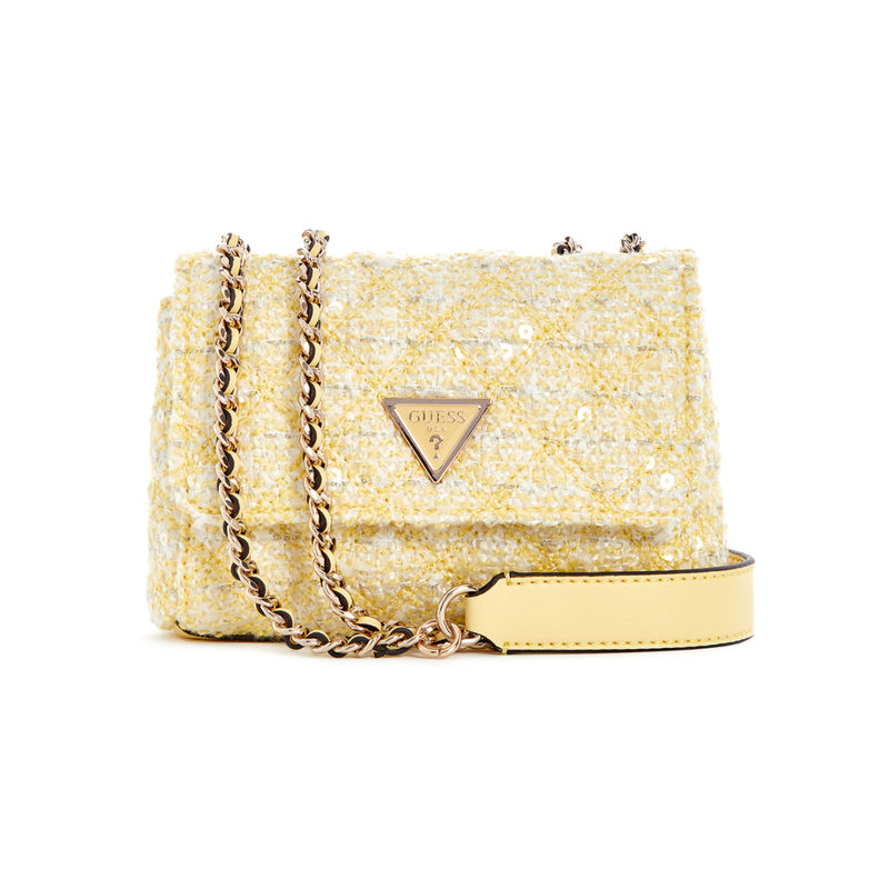 Buy Guess Daisy Multi Yellow Sequin Giully Mini Sling Bag Online