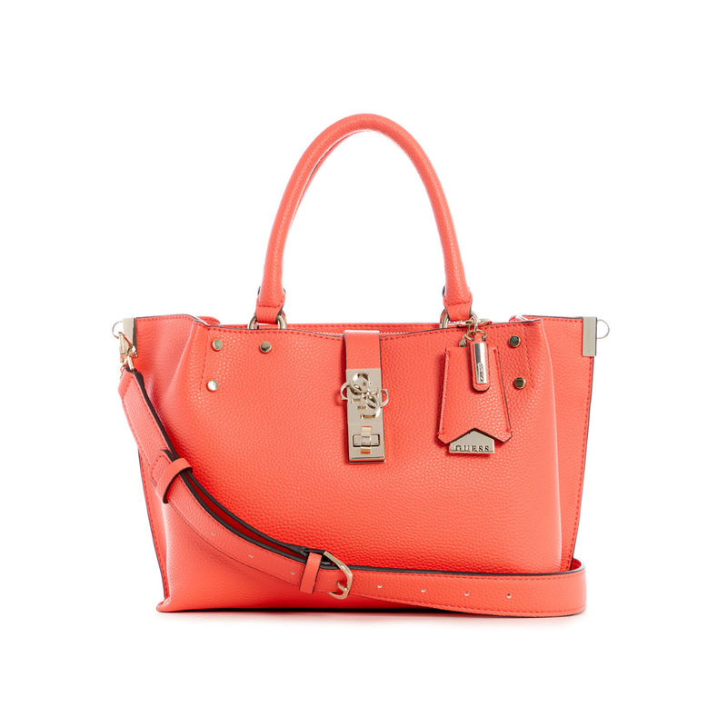 Buy Guess Coral Solid Albury Girlfriend Satchel Bag Online