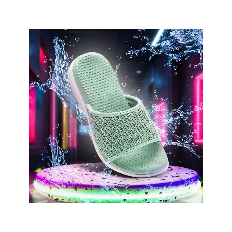 Buy SOLETHREADS Solid Mint Green Women Grace Slides Online
