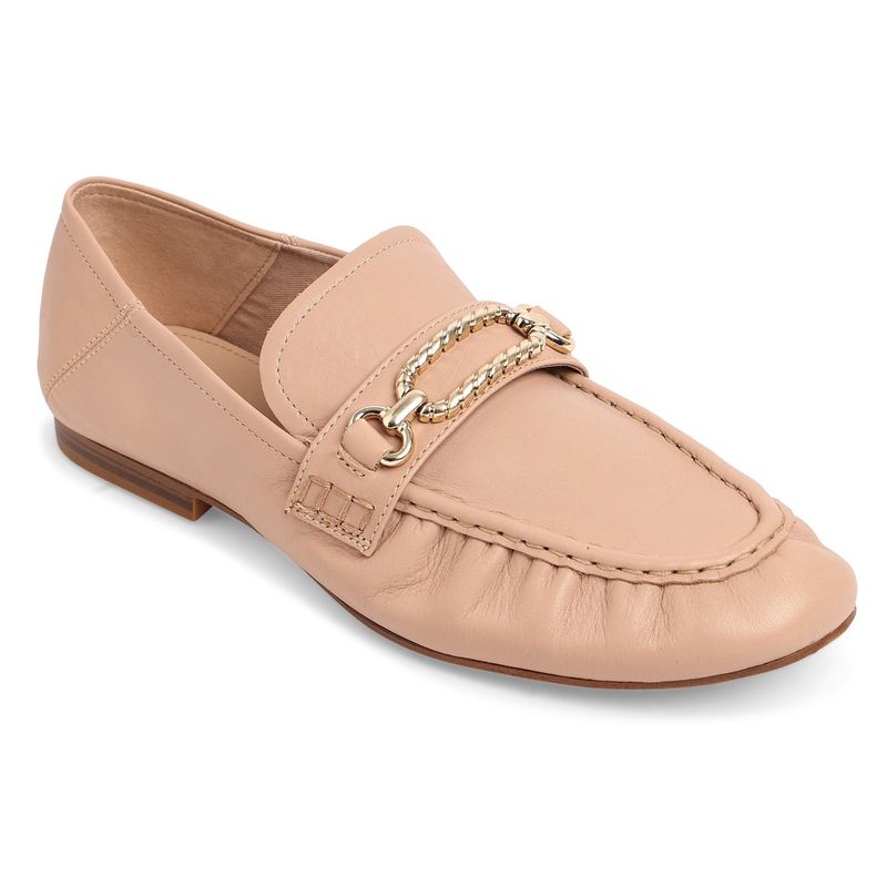 Buy Aldo Women Hellen Beige Leather Loafers Shoes Online