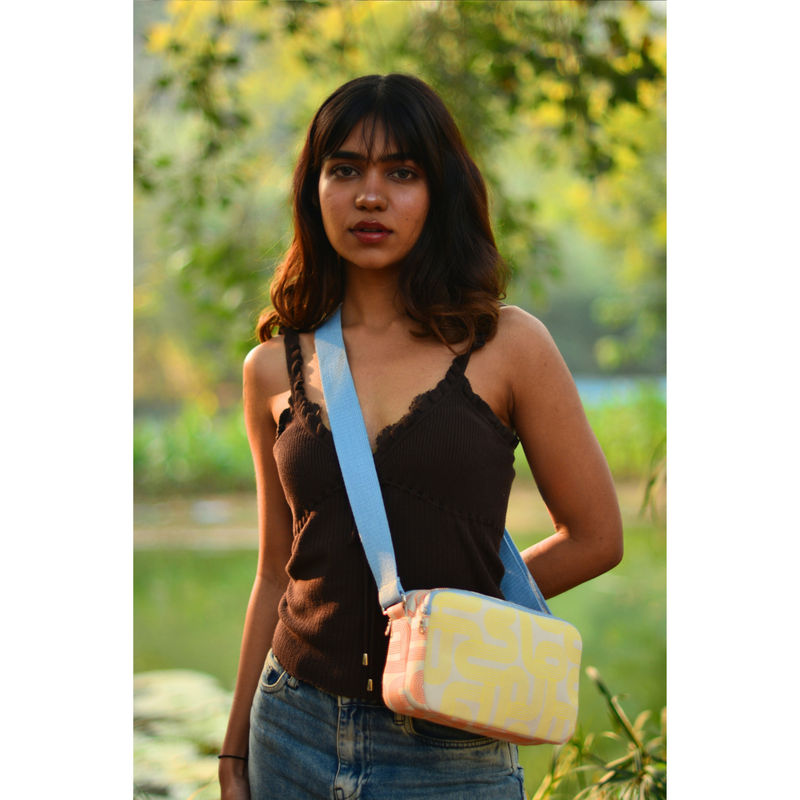 Buy EcoRight Yellow Unisex Crossbody Box Sling Bag Online