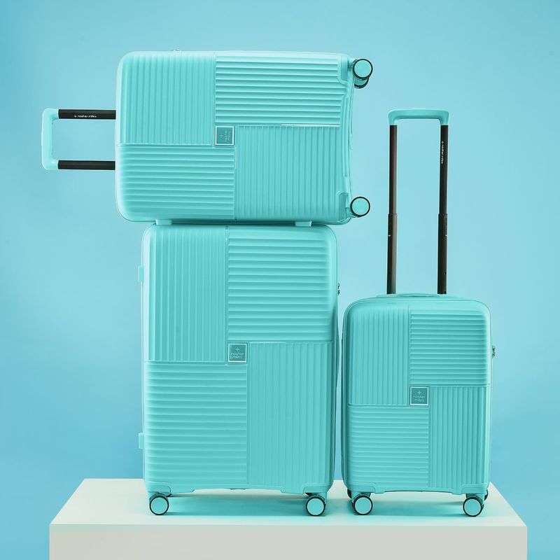 Buy Nasher Miles Polypropylene Luggage Blue Trolley Bags (Set of 3) Online