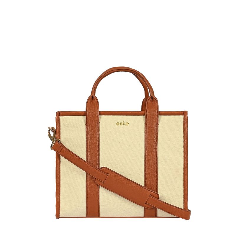 Buy Eske Trifine Vegan Leather Tote Bag With Detachable Sling Strap Online