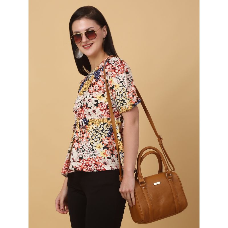 Buy Teakwood Women Mango Texture Leather Structured Bag Online
