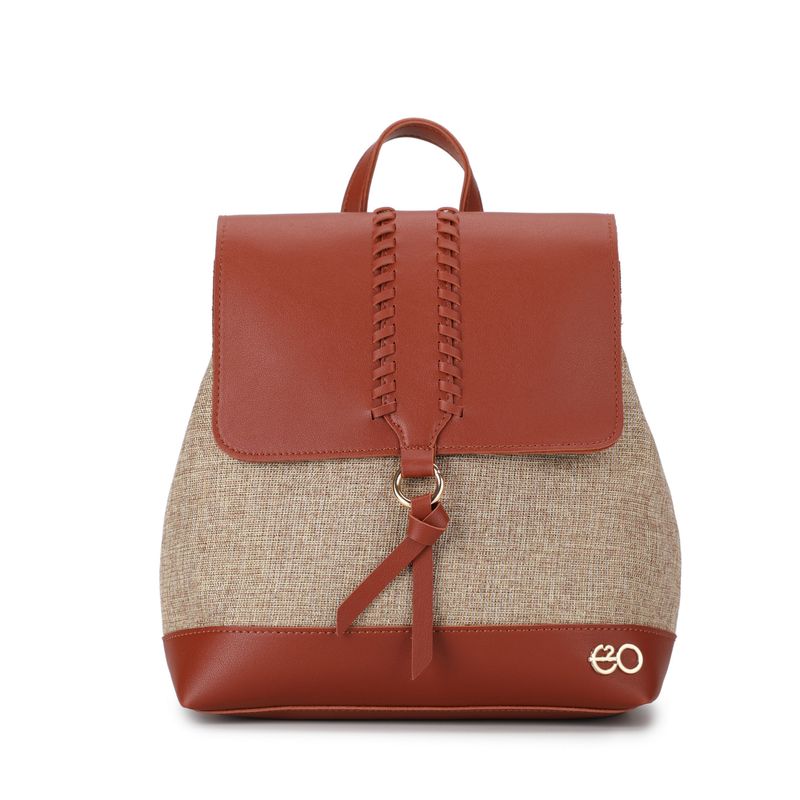 E2O Fancy Textured Khakhi Women Backpack: Buy E2O Fancy Textured Khakhi Women Backpack Online at ...