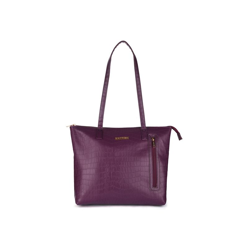 Buy Caprese Large Plum Casual Tote Handbag Online