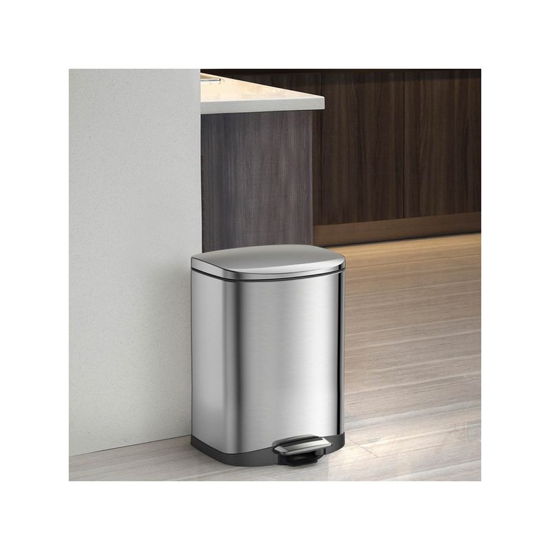 OBSESSIONS Fingerprint Resistant Step Dustbin with Liner, 6 Liters: Buy ...