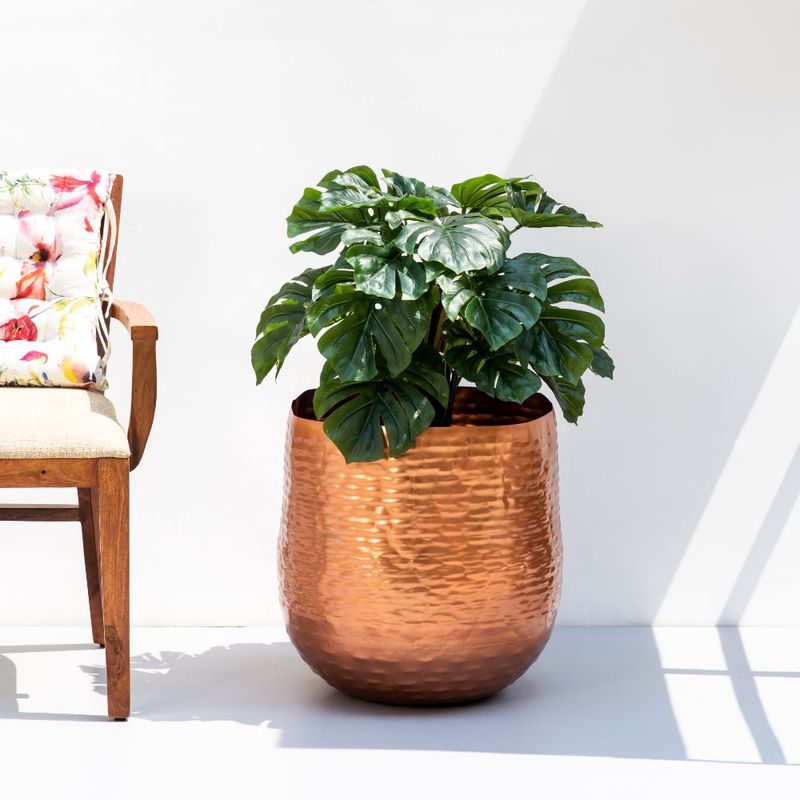 Buy The Decor Remedy Fluid Large Floor Planter - Rose Gold Online