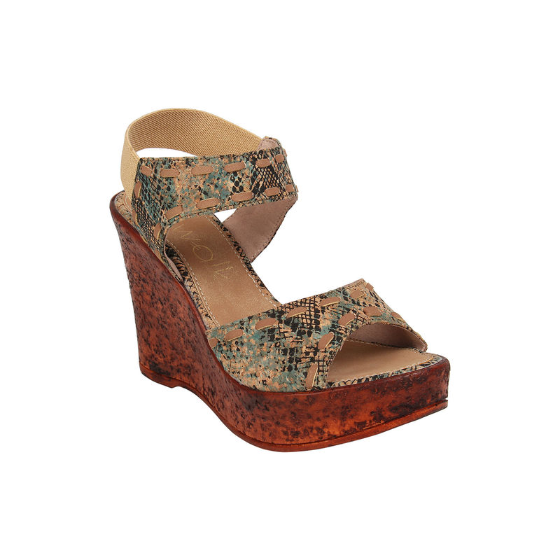 Buy CATWALK Beige Printed Wedges Online