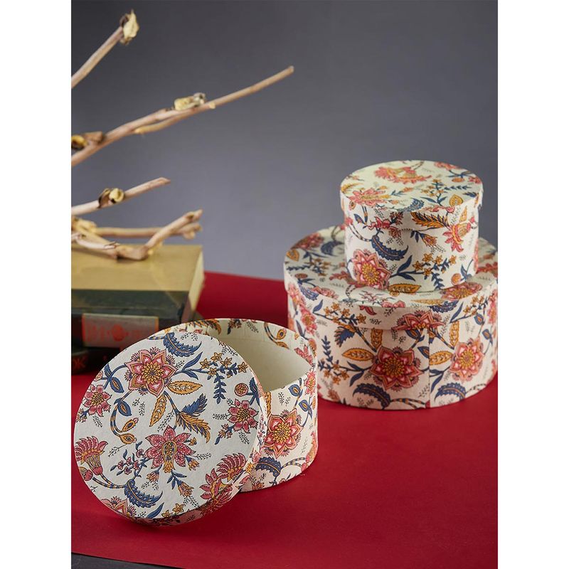 Buy Fabindia Saarya Gift Boxes Set Of 3 Online
