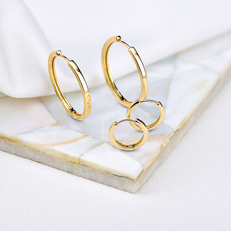 Accessorize London Gold Plated 2X Basic Hoop Set: Buy Accessorize ...