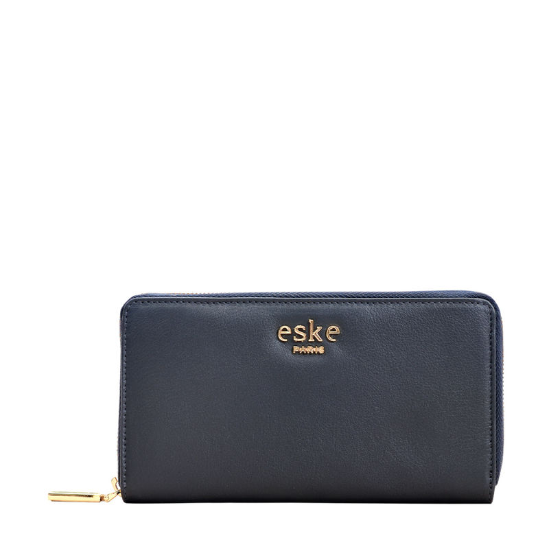 Buy Eske Paris Navy Blue Klara Zip Around Wallet Online