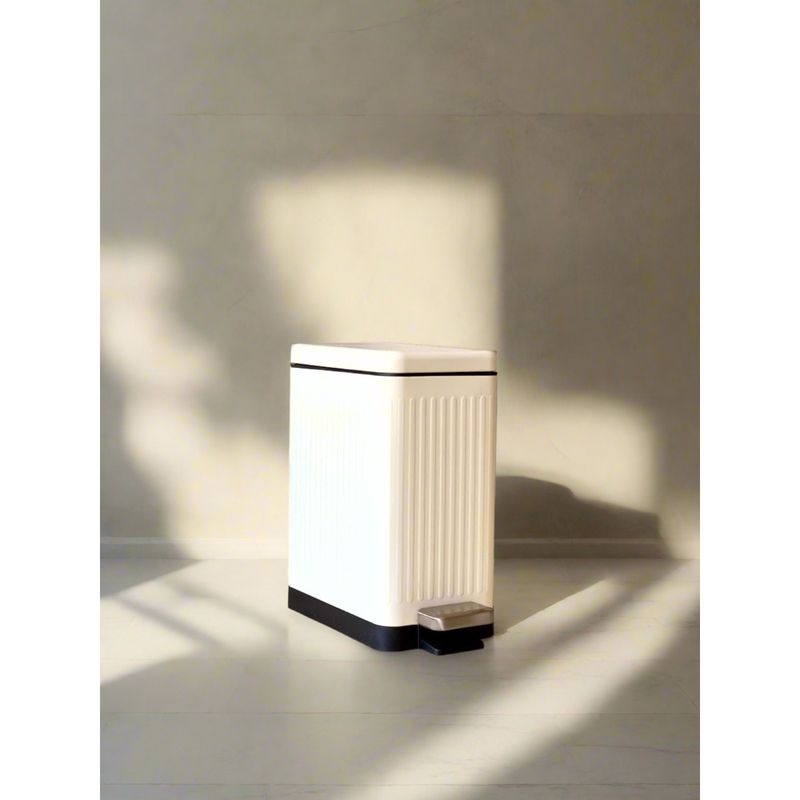 Buy Mason Home White Verve Metallic Dustbin Online