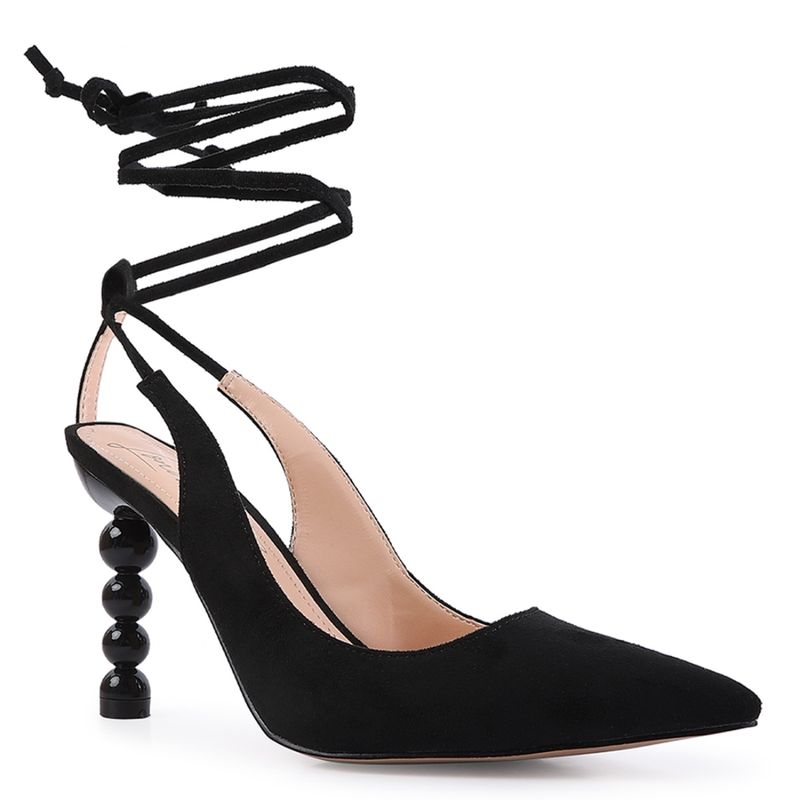 Buy London Rag Solid Black Heels Online