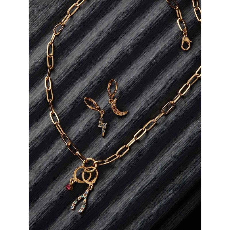 Buy Accessorize London Women's Gold Feel Good Wishbone Spark ...