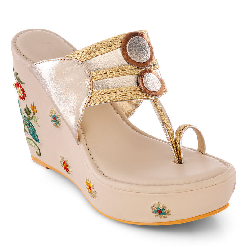 Sole House Embroidery Multi Birds Of Paraside Wedges (EURO 40): Buy ...