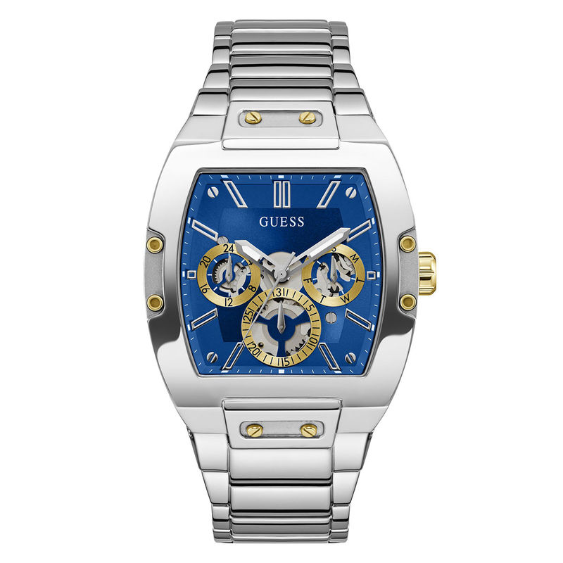 Buy Guess Men Blue Analog Rectangular Dial Watch - GW0456G5 Online