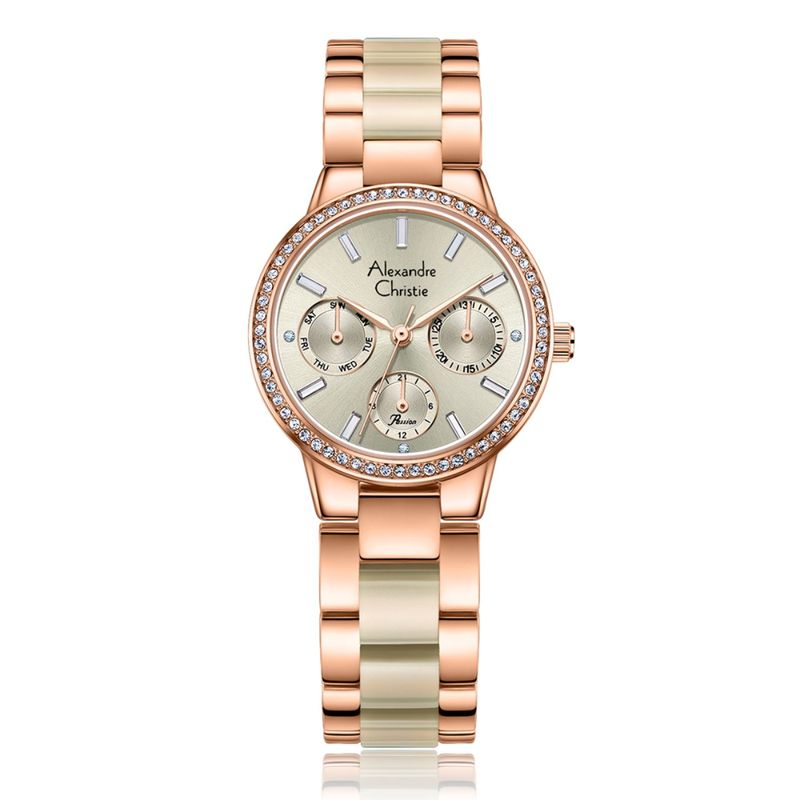 Buy Alexandre Christie Ac 2A94 Bfb Ladies Multifunction Watch - Green ...