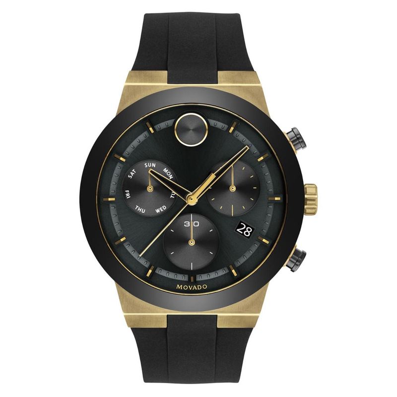 Buy Movado Bold Chronograph Black Round Dial Men Watch - 3600712 (M) Online