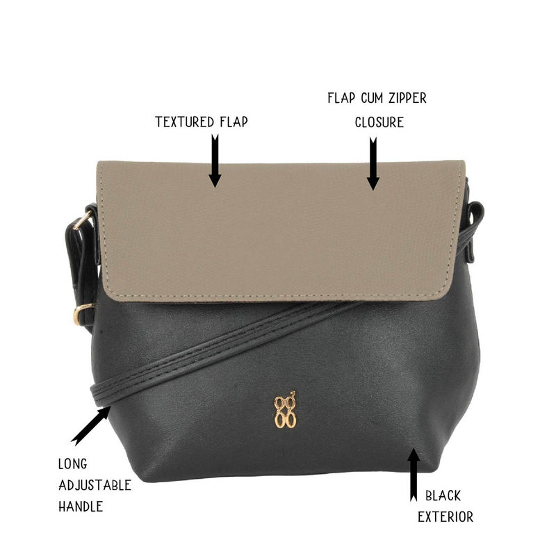 Buy Baggit GG By Women Royd Black Sling Bag (XS) Online
