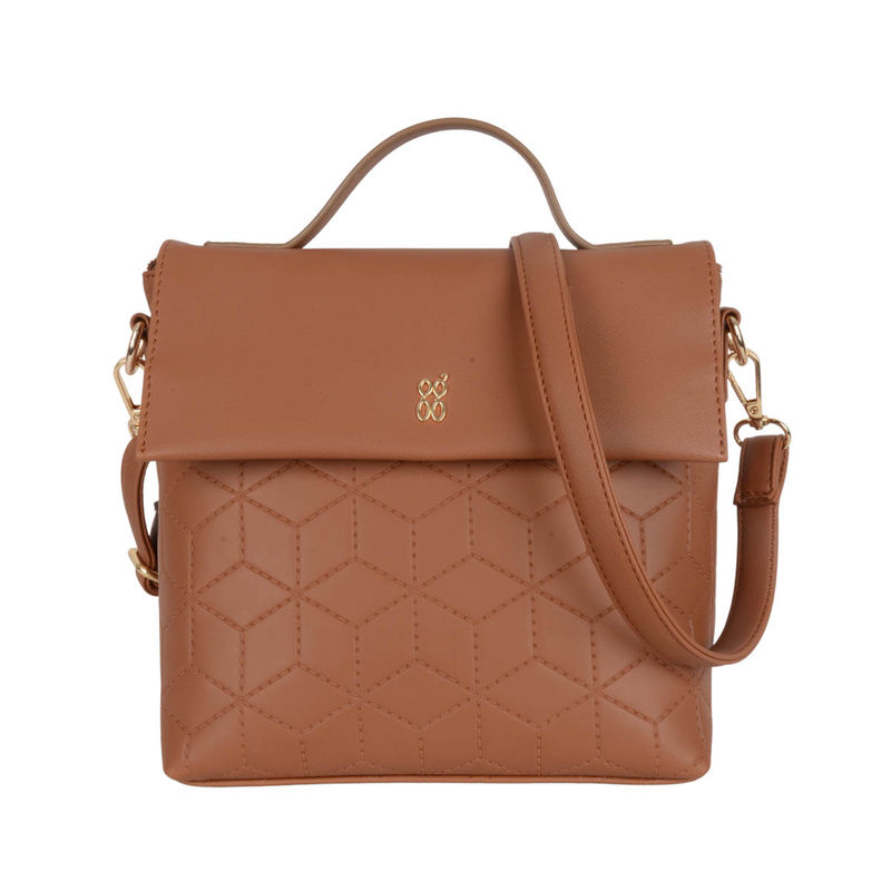Buy Baggit GG By Women Tappy Tan Sling Bag (S) Online